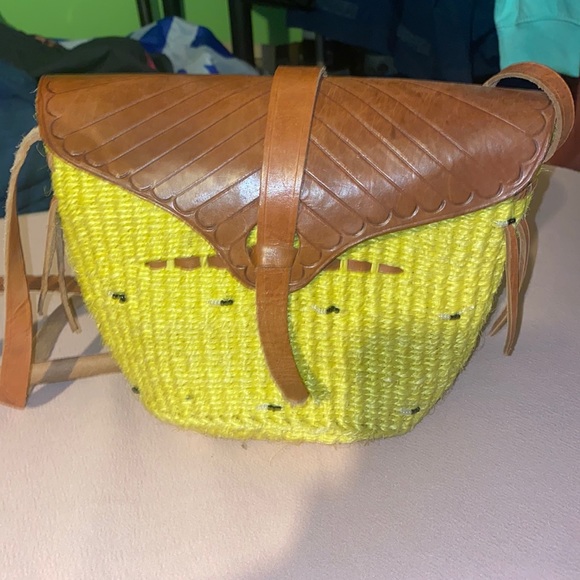 Bags | Vintage Bee Hive Basket Shoulder Bag With Leather Top | Poshmark